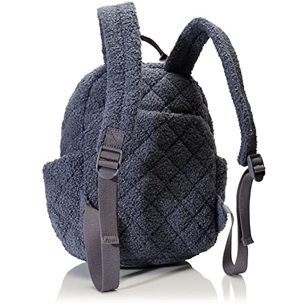 Vera Bradley Women's Teddy Fleece Sherpa Small Backpack, Thunder Blue, One Size
