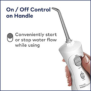 Waterpik Cordless Plus Water Flosser with 4 Flossing Tips, Rechargeable and Portable for Travel and Home, ADA Accepted, White WP-450