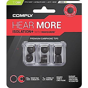 Comply Foam 200 Series Replacement Ear Tips for Bang and Olufsen, Sennheiser, Axil, MEE Audio, KZ, Bose & More | Ultimate Comfort | Unshakeable Fit| TechDefender | Medium, 3 Pairs