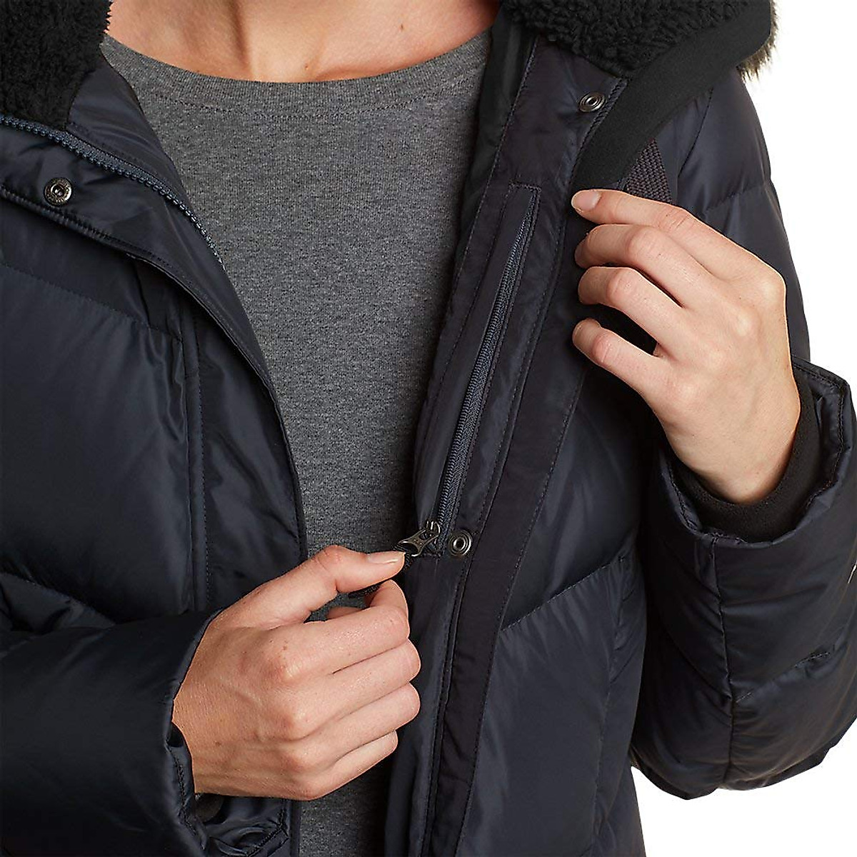 Eddie Bauer Women's Lodge Cascadian Down Parka, Black, Small