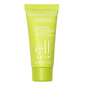 e.l.f. SKIN SuperPurify Clay Facial Mask, Color-Morphing Clay Mask For Refining Pores & Smoothing Skin, Reduces Excess Oil, Vegan & Cruelty-Free