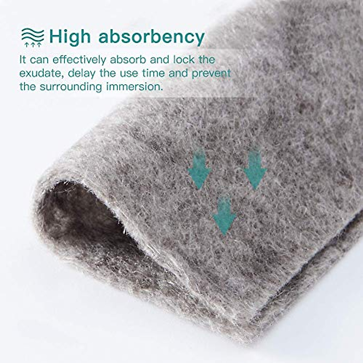 Dimora Ag Silver Calcium Alginate Wound Dressing Pads, 4'' x 4'' Patches, 5 Individual Pack, Highly Absorbent Dressing, Non-Stick Sterile Gauze