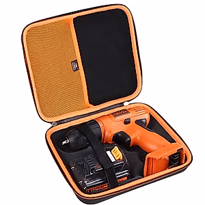 FBLFOBELI EVA Hard Carrying Case Compatible With BLACK+DECKER 20V MAX POWERECONNECT Cordless Drill/Driver + 30 pc. Kit LD120VA/LDX120C，Tool Storage Organizer Bag With Handle (Case Only)