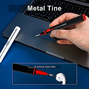 Bluetooth Earbuds Cleaning Pen 3 in 1 Cleaner Kit Earphone Brush, Multi-Function Portable Soft Cleaning Brush Pen Tools for Airpods Pro 1 2 3 Camera Lens Phone in-Ear Headphones Case（Black）