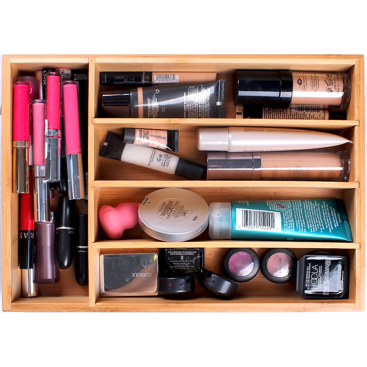 Bamboo Cutlery tray-Silverware Organizer-5 compartment-by Utopia Kitchen