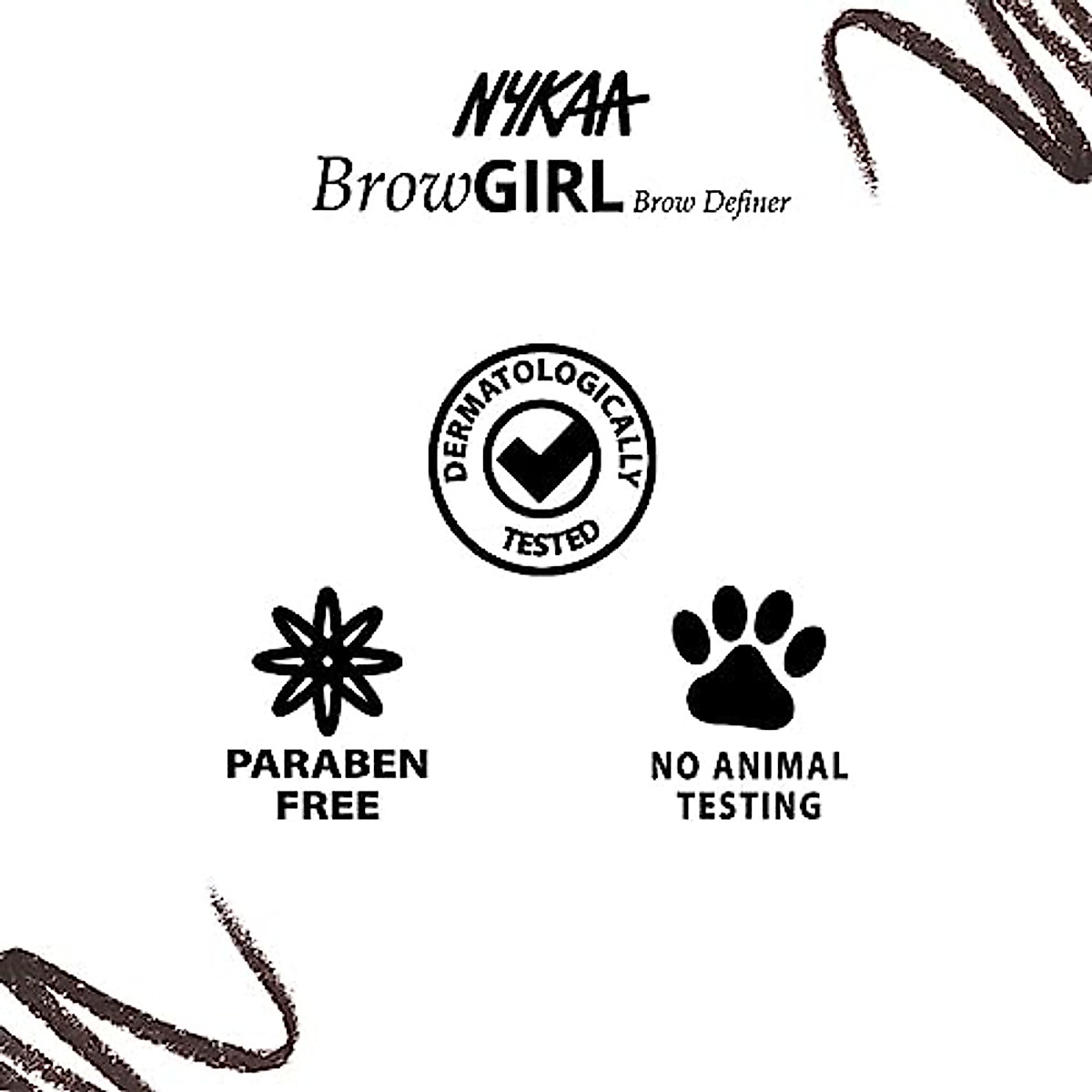 Nykaa Cosmetics Browgirl Eyebrow Definer Pencil - Shape and Fill in Brows - Gives Natural, Fuller-Looking Appearance - Groom Hairs in Place with Built-In Spoolie - Bewitched Chestnut - 0.01 oz