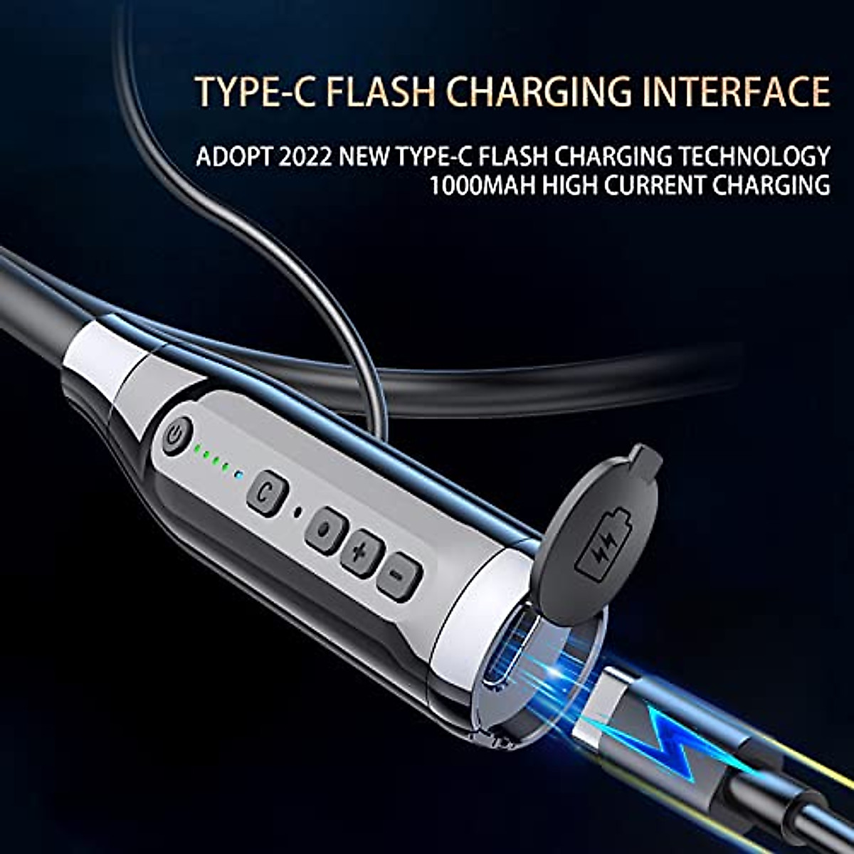 HURKEYE Bluetooth Headphones Neckband 100 Hours Extra Long Playback with Microphone Headset, 4 Speakers Heavy Bass Noise Reduction in Ear Wireless Earbuds Waterproof Running Workout (Black)