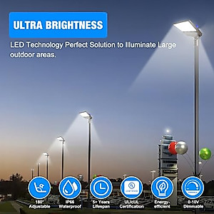 G GJIA led Parking lot Light with Wall Mount Bracket