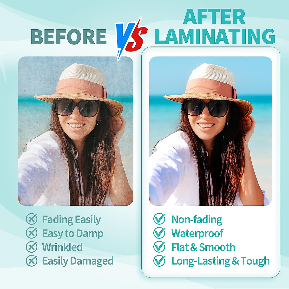 Binditek 100 Pack Thermal Laminating Pouches,3mil Laminating Sheets,9x11.5 Inches, Letter Size , Clear,HeatSeal