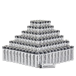 Amazon Basics 300-Pack AA Alkaline Industrial Batteries, 1.5 Volt, 5-Year Shelf Life