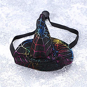 BESTOYARD Halloween Witch Hat Spider Web Pumpkin Pattern Mini Pet Hat Cat Dog Hat Party Cosplay Costume (Star Pumpkin)