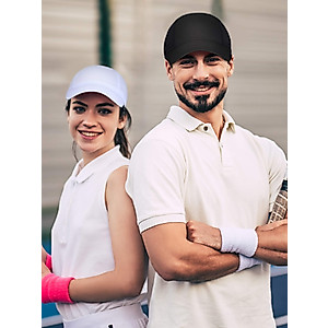 4 Pieces Summer Unisex Cycling Cap Breathable Bicycle Caps Sweat-Absorbing Biking Caps for Women Men Running Outdoor Sports (White, Grey, Black)