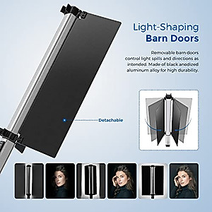 NEEWER CL124 Handheld LED Video Light Stick with Metal Barndoor, Portable Dimmable Bi-Color 3200K~5600K 1500Lux CRI 97+ 2.4GHz Remote Control/Built-in 2500mAh Battery/LCD Display Photography Light Kit