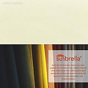 California Umbrella 9' Round Aluminum Market Umbrella, Crank Lift, Push Button Tilt, Bronze Pole, Sunbrella Natural