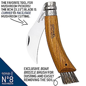 OPINEL No.8 Mushroom Folding Knife Gift Box – Foraging Knife & Sheath in Pencil Box