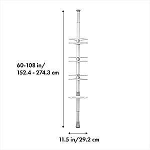 OXO Good Grips Quik-Extend Aluminum Pole Shower Caddy