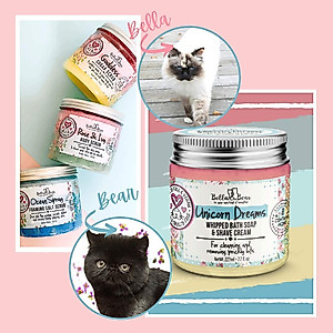 Bella & Bear Unicorn Dreams Whipped Bath Soap, SLS Free, Paraben Free, Cruelty-Free, Vegan Body Wash And Shave Cream, 6.7oz mango & pineapple with a hint of vanilla