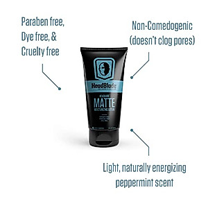 HeadBlade HeadLube Matte Moisturizer Lotion for Men (5 oz) - Leaves Head Smooth and Grease-Free