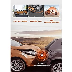 WOLFBOX 2.5K Dash Cam Mirror for Car, Rear View Mirror Camera with 10" IPS Full Touch Screen, Dual Dash Camera 1440P Front and Rear Mirror with 1080P Backup Camera, Free TF Card & GPS