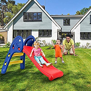 SAFEPLUS Kids Indoor Folding Slide, Strudy & Safe Toddler Climber Freestanding Sliders Play Toys for Little Ones Baby Children Boys Girls