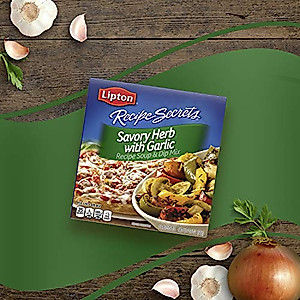 Lipton Recipe Secrets Soup and Dip Mix For a Delicious Meal Savory Herb with Garlic Great With Your Favorite Recipes, Dip or Soup Mix 2.4 Ounce (Pack of 12)