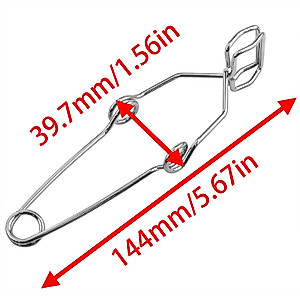 Dsjnf Steel wire test tube clamp 145MM 5-40 MM tube glass tube holder clamps Steel wire test tube clamp Test fixture tools for laboratory experiments -4pcs