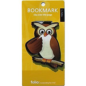 Owl Bookmarks (Clip-over-the-page) Set of 2 - Assorted colors