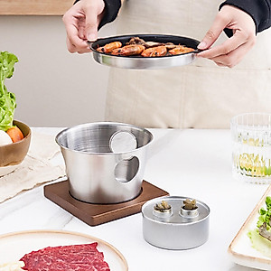 RSBFER Mini Alcohol Barbecue Stove - Japanese Small Tabletop Charcoal Grill Household Smokeless Barbecue Stove for Yakiniku Takoyaki