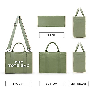 Tote Bag For Women,The Womens Tote Bags with zipper,Canvas Tote Purse Can shoulder/crossbody,Handbag