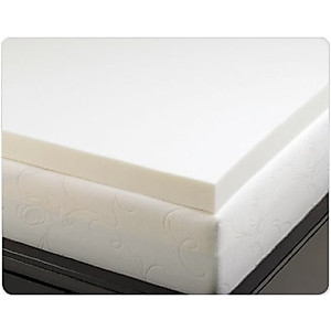 King Size 4 inch Thick, 4lb Density Gray Visco Elastic Memory Foam MattressPad, Bed Topper Made in The USA