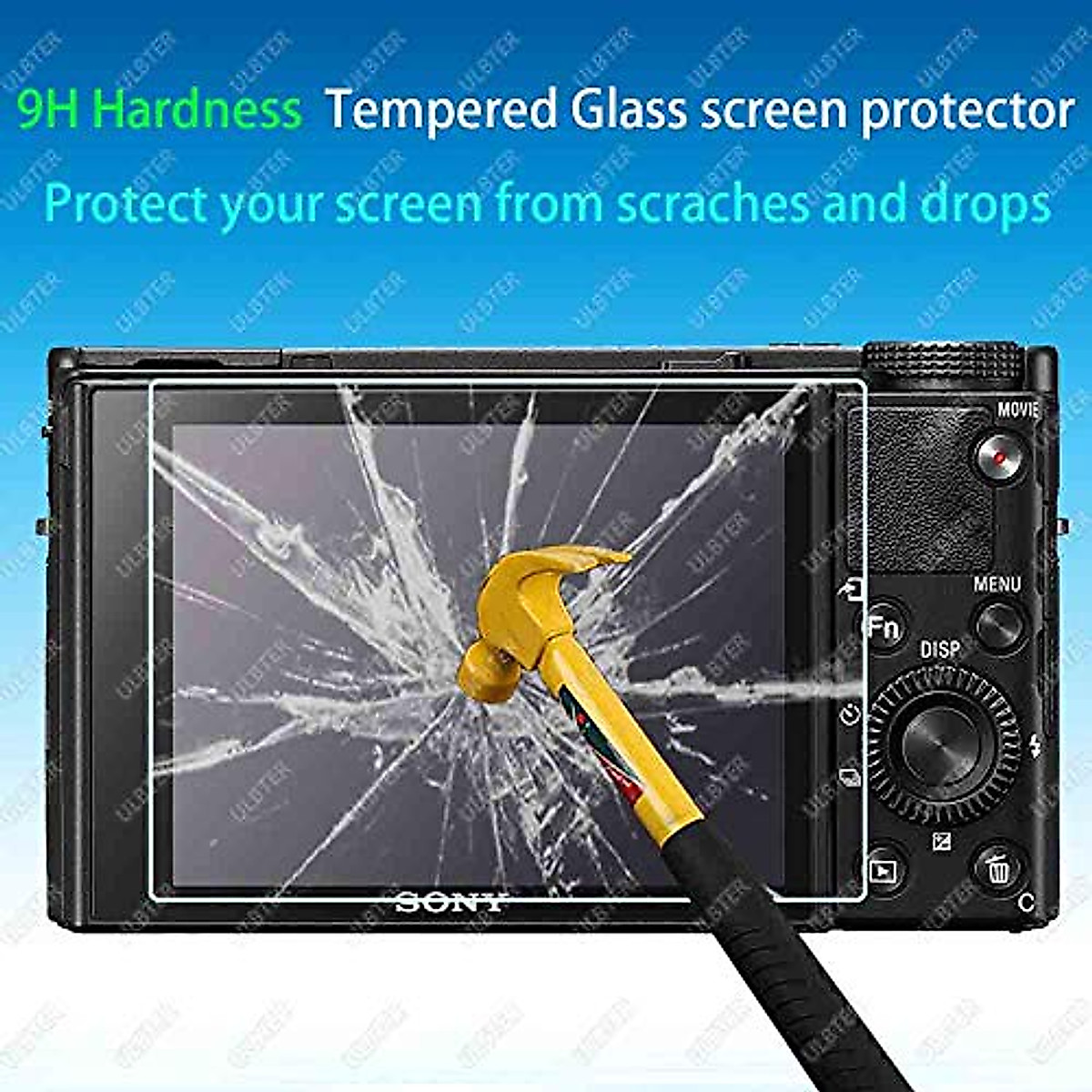 DSC-RX100M7 Screen Protector for Sony RX100 VII Digital Camera,ULBTER 0.3mm 9H Hardness Tempered Glass Cover Anti-Scrach Anti-Fingerprint Anti-Bubble Anti-Water Anti-Dust [3 Pack]