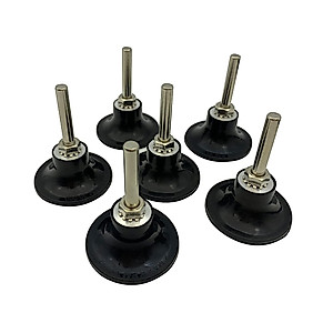6 Pack 2 Inch Disc Pad Holder Adapter Quick Change Disc Adapter Drill Adapter with 1/4" Shank, Pad Holder Roll Lock Disc Holder for Polishing Sanding Surface, Conditioning Disc Pad Holder Assembly