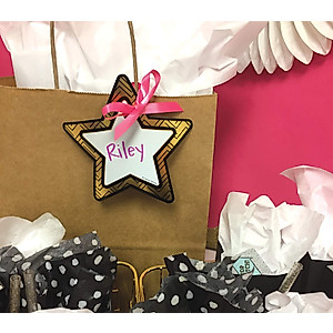 Carson Dellosa Stars Cutouts, 36 Black & Gold Star Cutouts for Bulletin Board and Classroom Décor, Space Décor and Galaxy Décor Classroom Cut-Outs, Black and Gold Star Décor