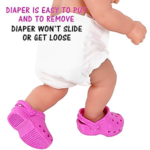 Click N' Play Baby Girl Doll Caring and Feeding Accessories Set (Doll not Included) - Doll Accessories - Baby Doll Stuff - Baby Doll Bottles with Disappearing Milk - Baby Doll Accessories Set, Pink