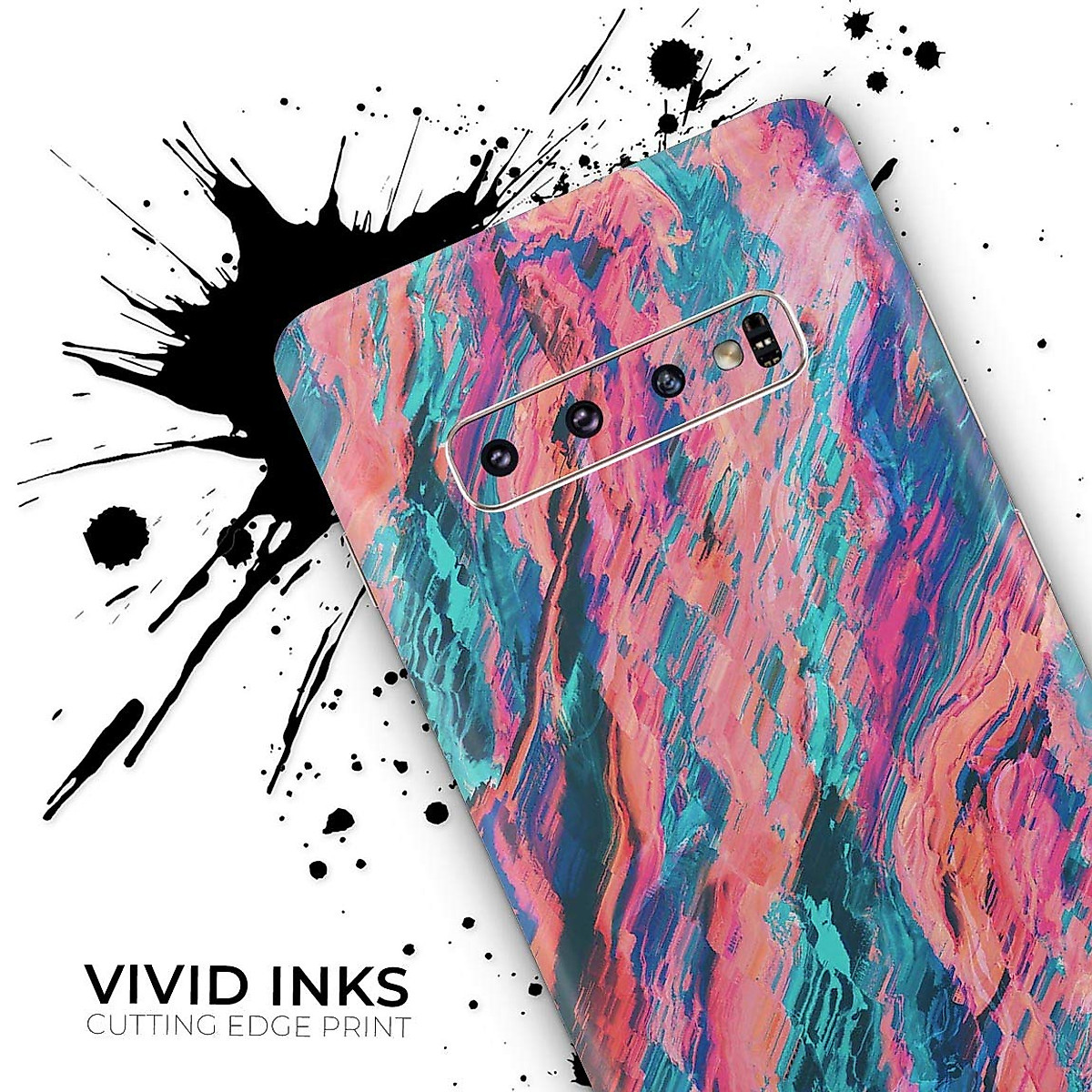 DesignSkinz Liquid Abstract Paint Remix V17 Protective Vinyl Decal Wrap Skin Cover Compatible with The Samsung Galaxy S20 (Screen Trim & Back Glass Skin)