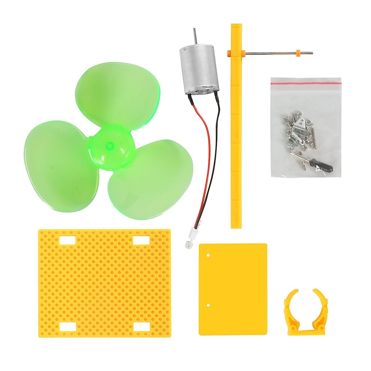 9 Set Mini Generator Motors DC Motor, Micro Wind Turbine Generator Kit with Holder Blades DIY Project Kits, Teaching Tool for demonstrating Wind Power Generation