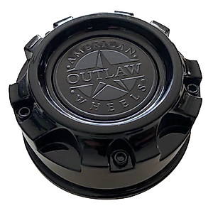 4PCS Wheel Center HUB Cap Cover Gloss Black Cap American Outlaw 893 CAP1016 80846