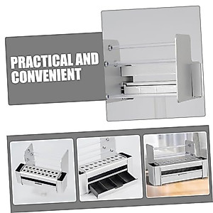 BUTIFULSIC Tool Storage Box Garage Tool Organizers Wrench Holder Organizer Tool Storage Holder with Drawer Portable Tool Organizer Hammer Rack Tools Screwdriver Tool Storage Holder Silver Pvc