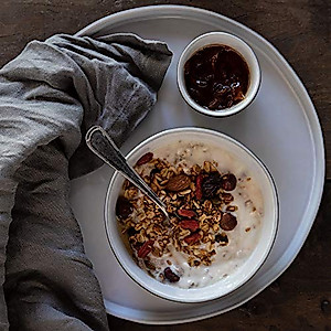 Costa Nova Ceramic Stoneware 17.5 oz. Soup & Cereal Bowl - Lagoa Eco Gres Collection, White | Microwave & Dishwasher Safe Dinnerware | Food Safe Glazing | Restaurant Quality Tableware