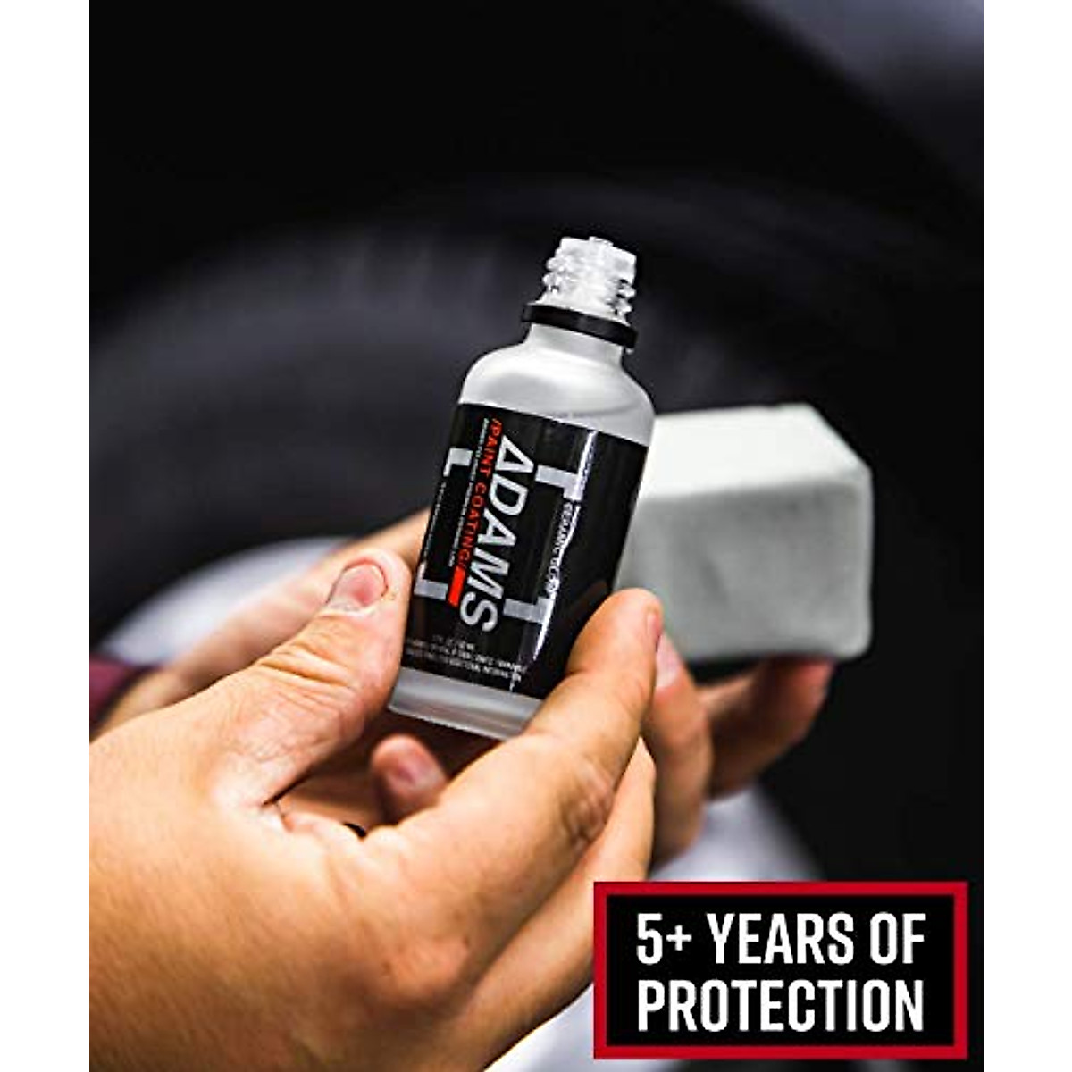 Adam's UV Ceramic Paint Coating 50 ml - 9H Ceramic Coating 5+ Years of Protection | Stronger Than Car Wax | Apply After Car Wash, Clay Bar, Car Polisher | Car Detailing Boat RV Motorcycle
