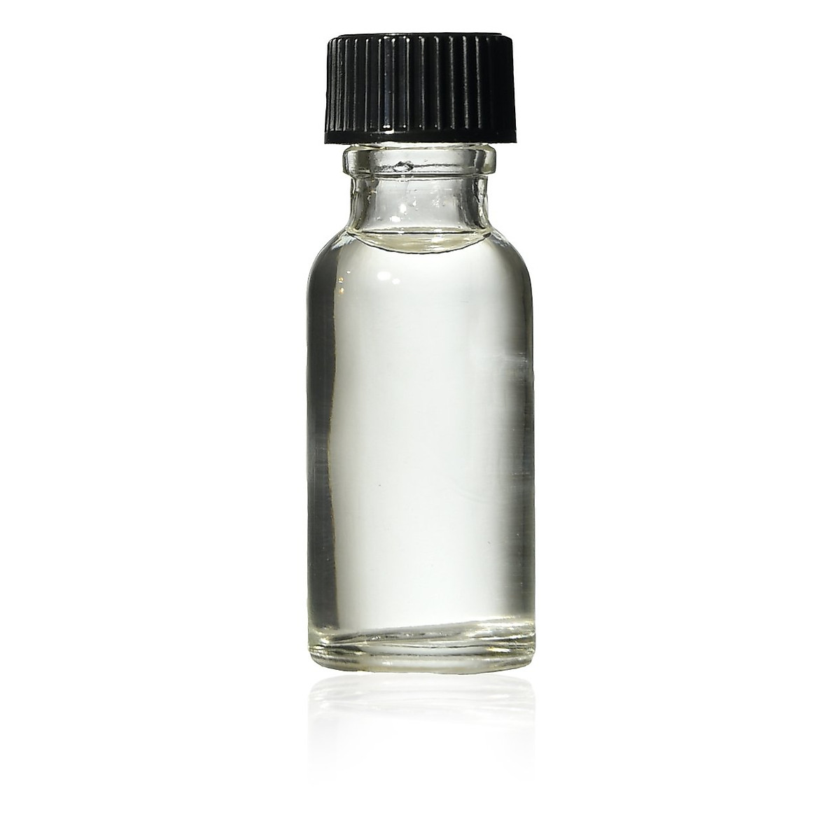 1/2 Oz (15 Ml) Clear Boston Round Glass Bottle with Caps - Pack of 12