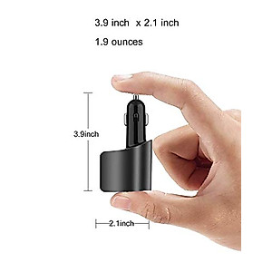 LIHAN Car Charger Extension Cigarette Lighter Adapter,Socket Splitter 3 USB Ports and Voltage Meter,fit for 12V/24V Automobile Outlet,Compatible with iPhone 14,13,12,iPad,Samsung(BlackQC3.0)