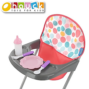 Hauck 17 Piece Baby Doll Set with Folding Pram High Chair