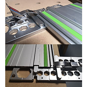 DDWT 260mm Right Angle Circular Saw Guide Rail Angle Stop Track Saw Square Accessories Compatible with Festool and Makita Guide Rail