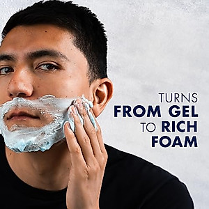 Gillette PRO Shaving Gel For Men Cools To Soothe Skin And Hydrates Facial Hair, TWIN PACK - Total 14oz, ProGlide Sensitive 2 in 1 Shave Gel