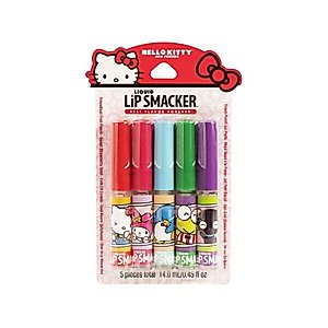 Lip Smacker Sanrio Hello Kitty and Friends Flavored Liquid Lip Gloss | Dry Lips | For Kids, Men, Women | Stocking Stuffer | Christmas Gift | Set of 5