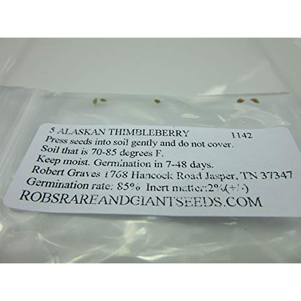 1142-Alaska Thimble Berry (Rubus parviflorus) Seeds by Robsrareandgiantseeds UPC0764425787679 Bonsai,Non-GMO,Organic,Historic Plants,Sacred, 1142 Package of 5 Seeds