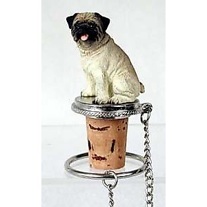 Pug Bottle Stopper (Fawn)