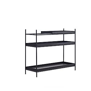 SLNFXC Industrial Style Iron Shelves Long Narrow Bookshelf Living Room Doorway Foyer Floor Storage Low Cabinet
