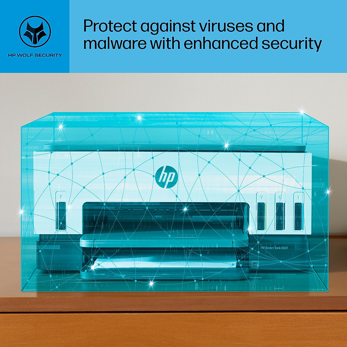 HP Smart -Tank 6001 Wireless All-in-One Cartridge-free Ink Printer, up to 2 years of ink included, mobile print, scan, copy (2H0B9A)